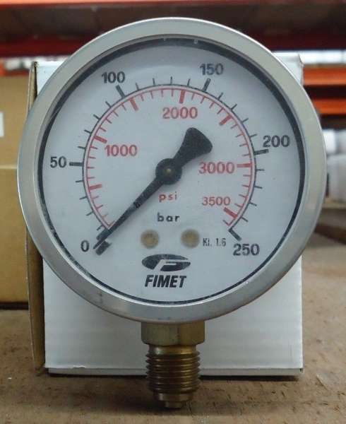 Manômetro 3500psi 250bar - FIMET usado - Comercial Cadiriri ...